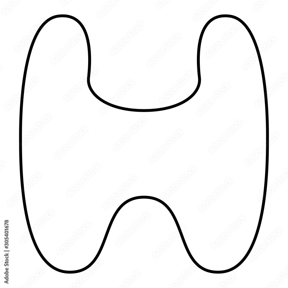 Thyroid gland Goiter Human organ Anatomy of people icon outline black ...