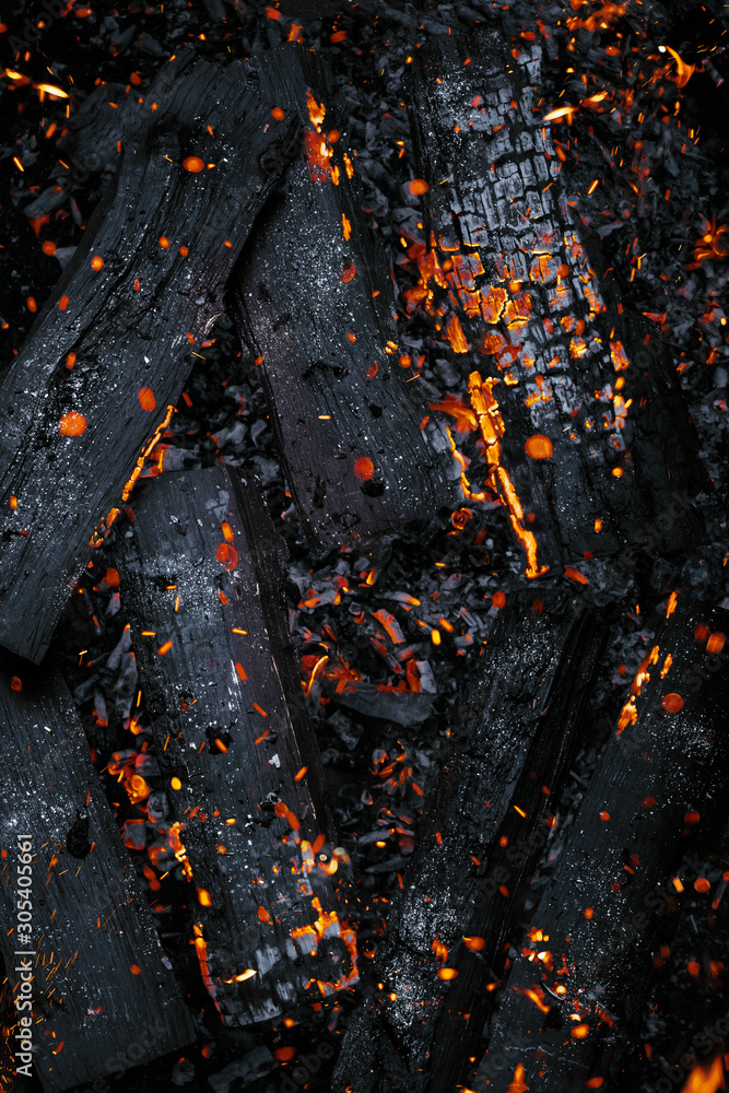 Texture of fire embers sparkles background Stock Photo | Adobe Stock