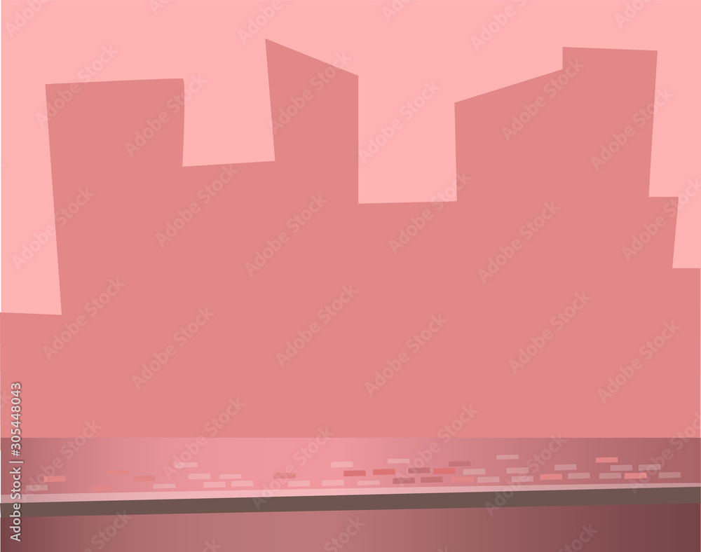 Small towns and big cities, silhouettes skylines and cityscapes with ...
