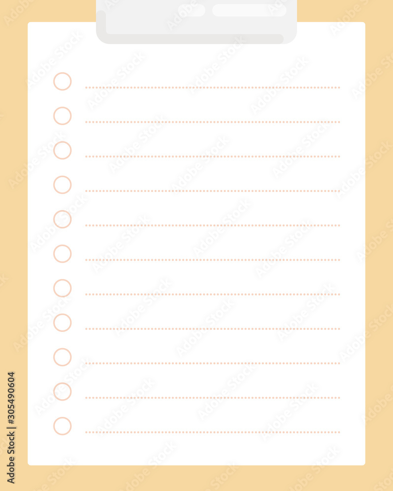 Clipboard template. To do list, checklist, note. Printable daily plan ...