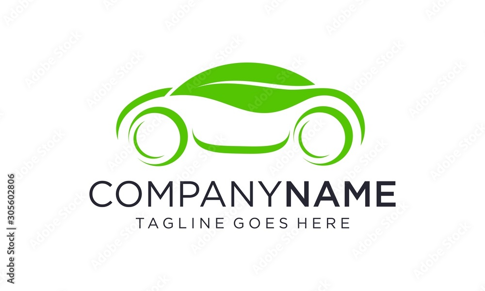Green car logo design vector on white background Stock Vector | Adobe Stock