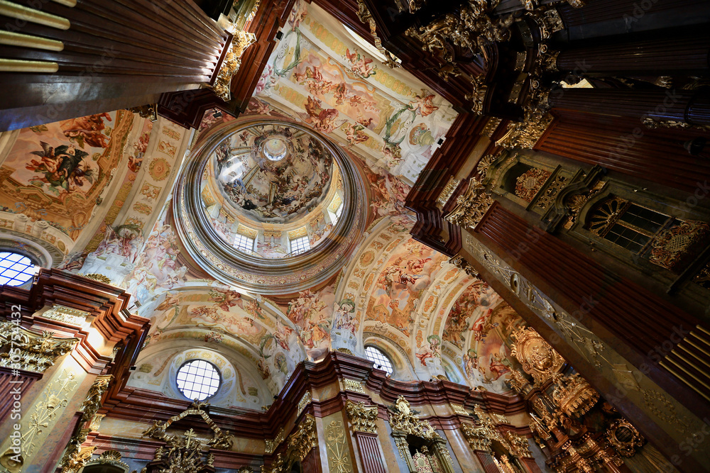 Ceiling decoration Melk Abbey Stock Photo | Adobe Stock