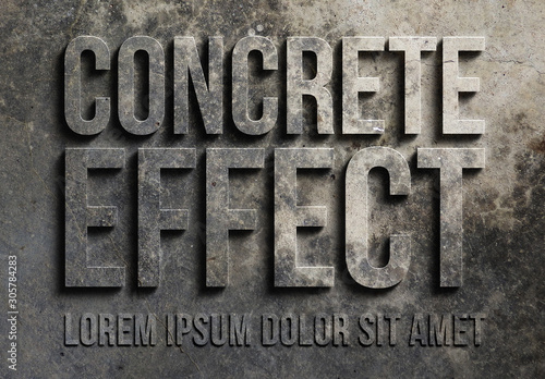 3D Concrete Text Effect. Buy this stock template and explore similar ...