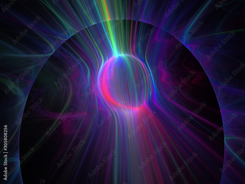3d Illustration - brilliant glowing spherical ball of light, plasma ...