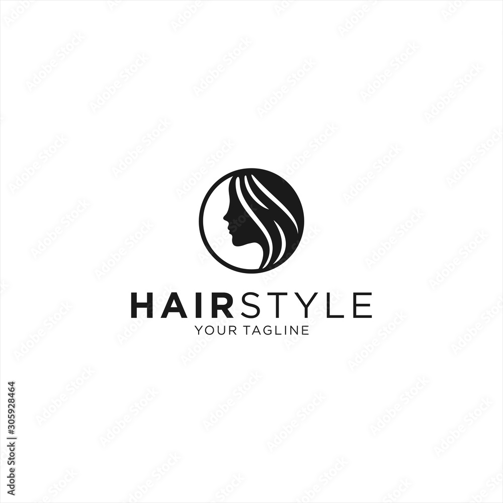 Hair Style Vector Logo design template Idea Stock Vector | Adobe Stock