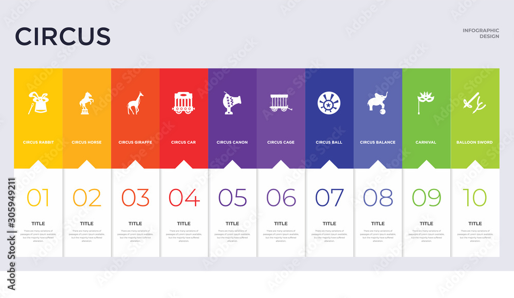 10 circus concept set included balloon sword, carnival, circus balance ...