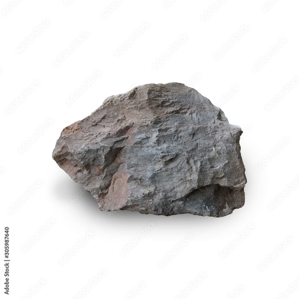 Limestone isolated on white background, Limestone is a carbonate ...