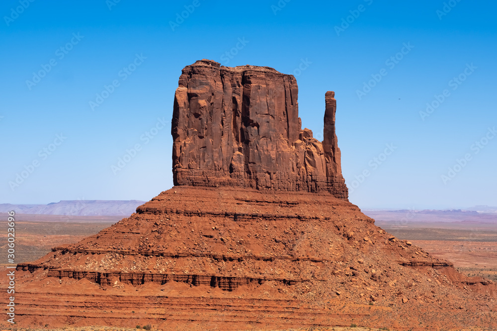 Monument Valley region of the Colorado Plateau with vast sandstone ...