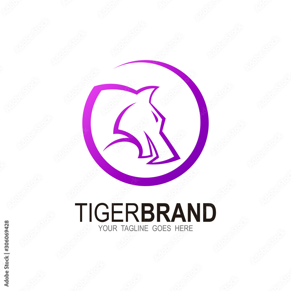 Lioness logo, Lion head silhouette logo design vector template, Wild ...