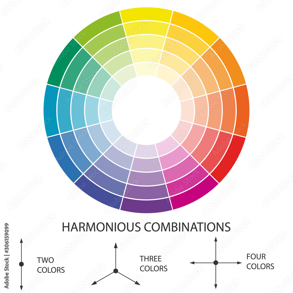 Color scheme. Circular color scheme with warm and cold colors. Vector ...