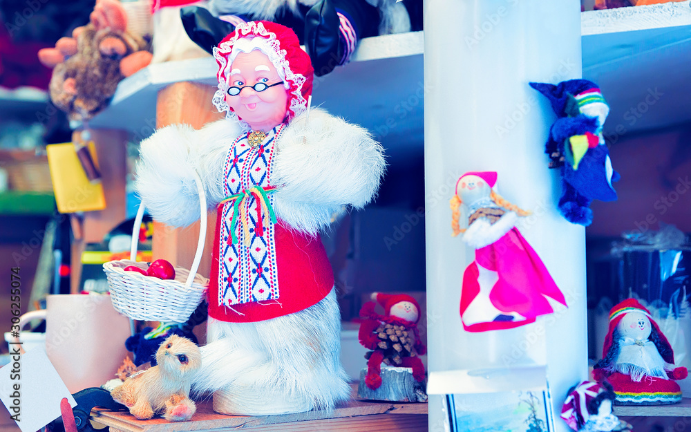 Winter Saami Souvenirs at Finnish Christmas Market in Rovaniemi ...