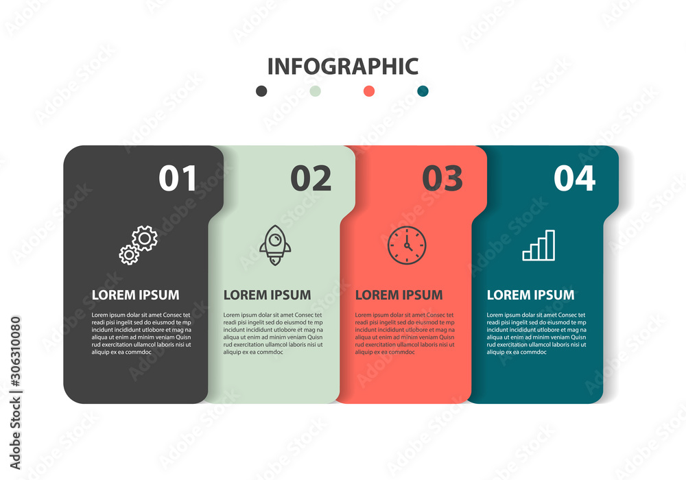 set of timeline infographic 5 step icons Stock Vector | Adobe Stock
