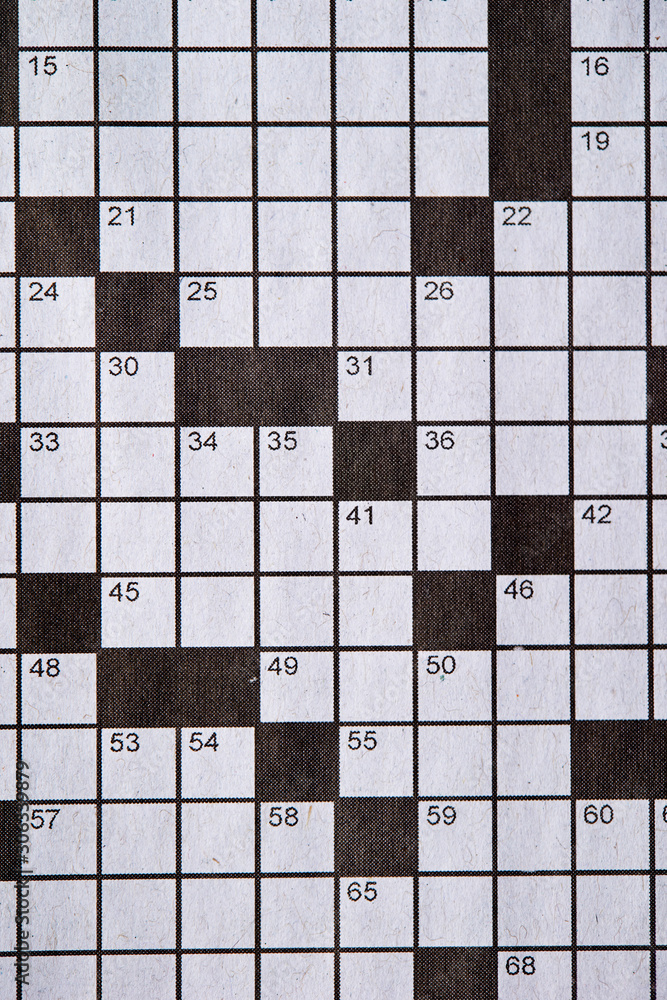 Blank crossword puzzle sheet background Stock Photo | Adobe Stock