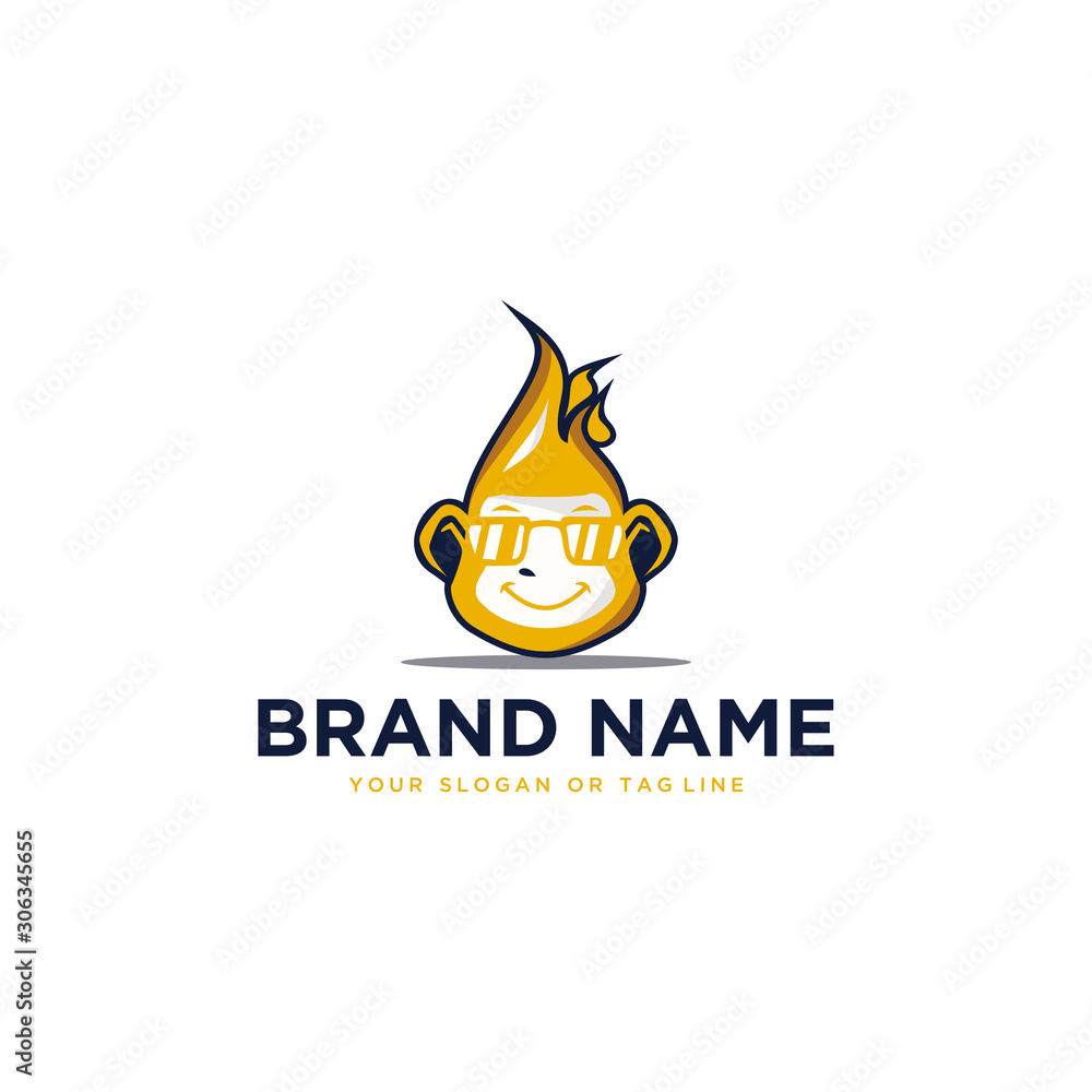 logo monkey vector template Stock Vector | Adobe Stock