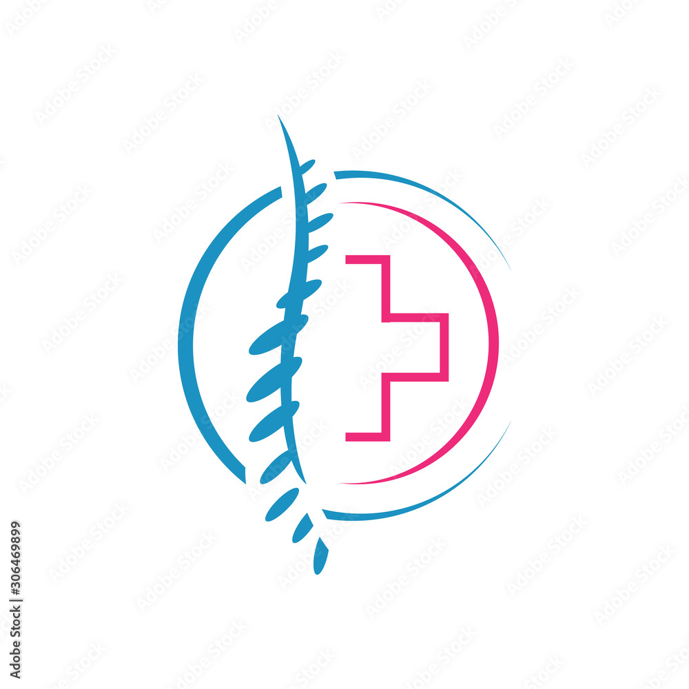 Sport medical center logo design vector illustration. athlete recovery ...