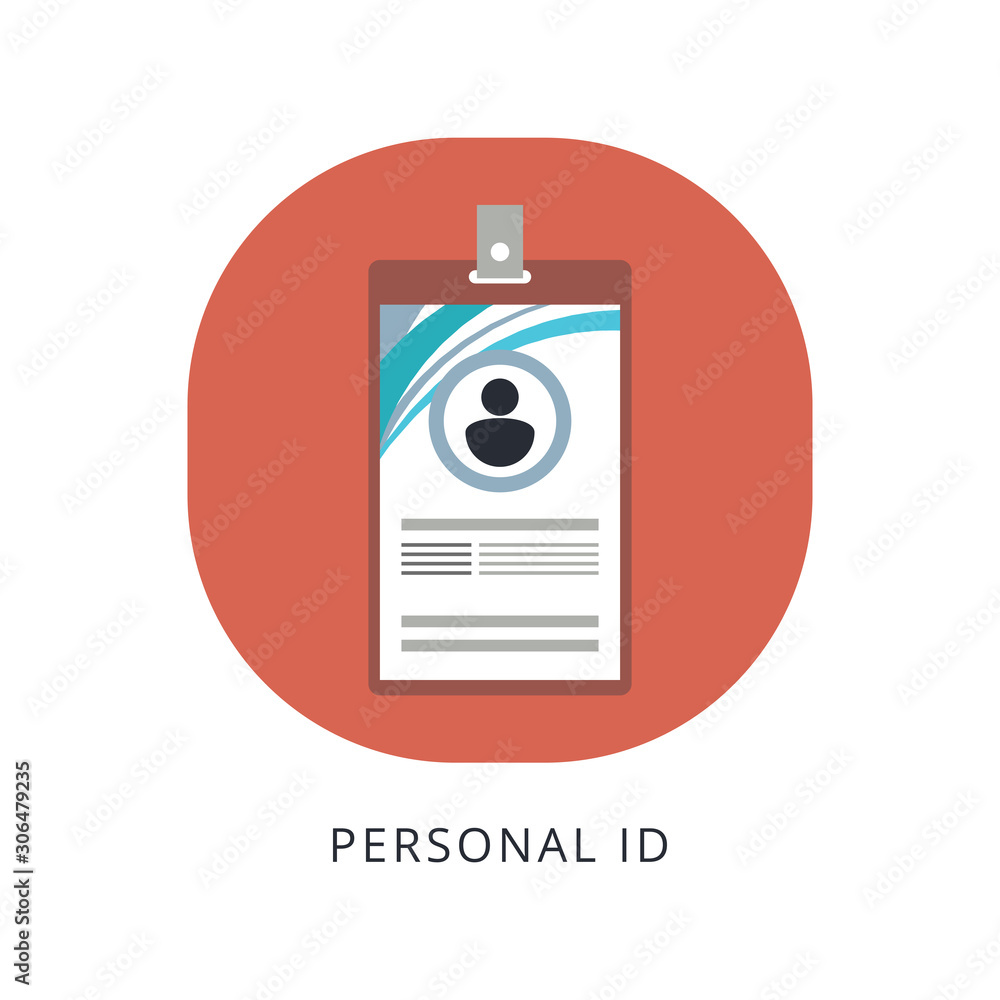 Personal identity. ID card, identification card, drivers license ...