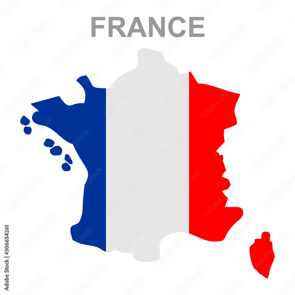 Maps of France with national flags icon vector design symbol Stock ...