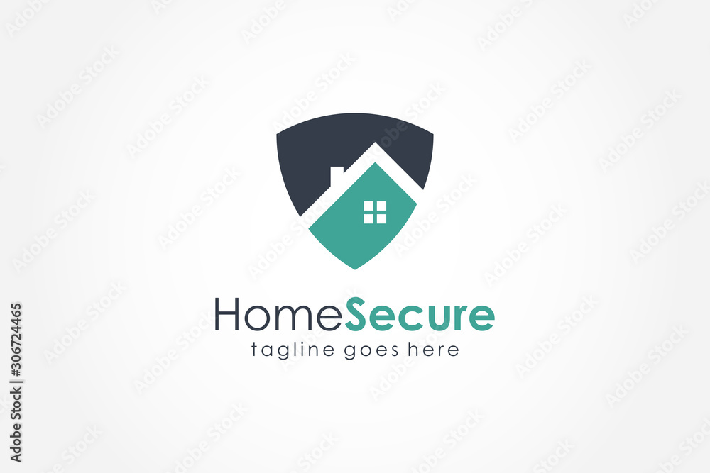 Home Protect logo design template. Vector shield and house logotype ...
