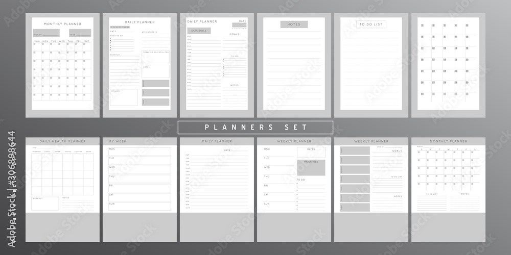 Planner sheet vector Stock Vector | Adobe Stock