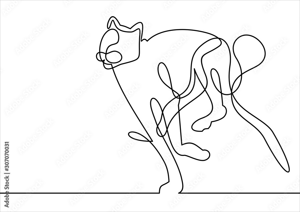leopard running drawing