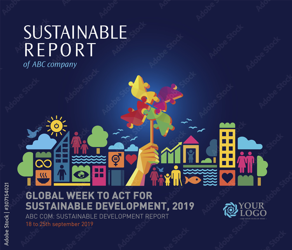 Vector de Stock Sustainable Development Goals. vector template in A4 ...