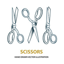 Hand Scissors Vintage Clipart Free Stock Photo - Public Domain Pictures