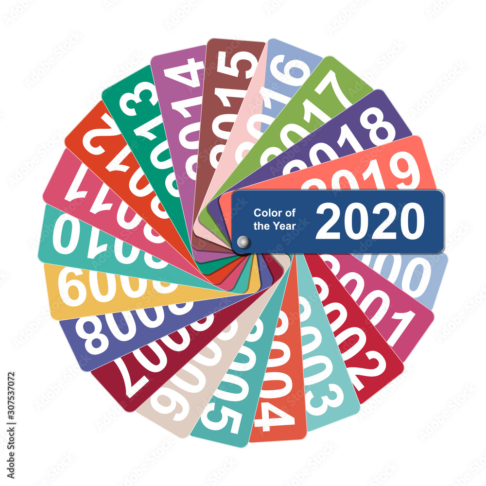 change color of the year to 2020, Classic Blue trend colour palette ...