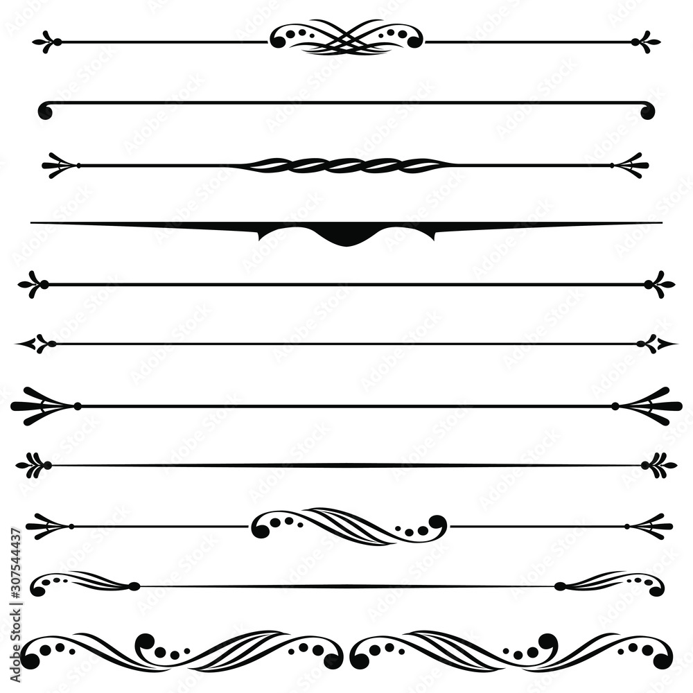 Old western line dividers design elements. Stock Vector | Adobe Stock