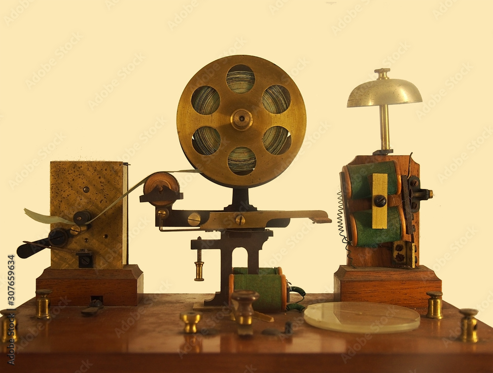 Stock-Foto „vintage effect image of an old morse code telegraph machine ...