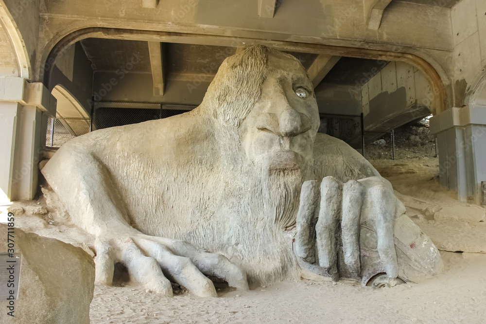 Fremont Troll, a favorite spot for Seattle visitor Stock Photo | Adobe ...