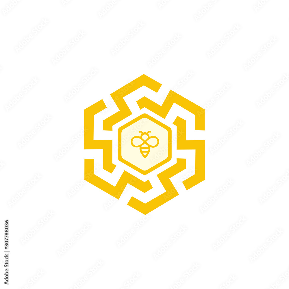 Bee icon isolated on white background. Honey flying bee, Concept for ...