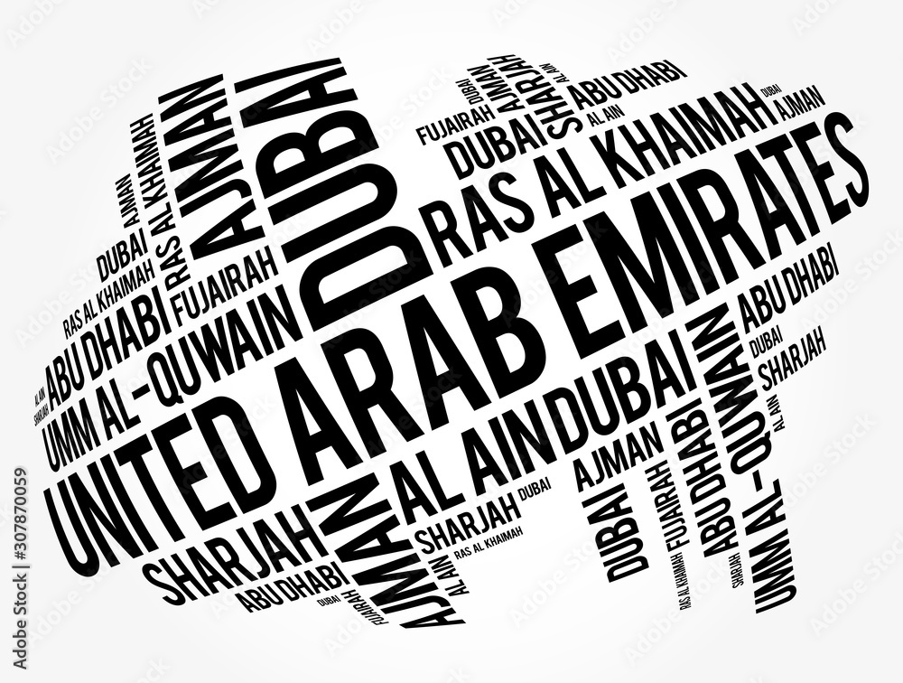 List of cities and towns in United Arab Emirates - UAE, word cloud ...