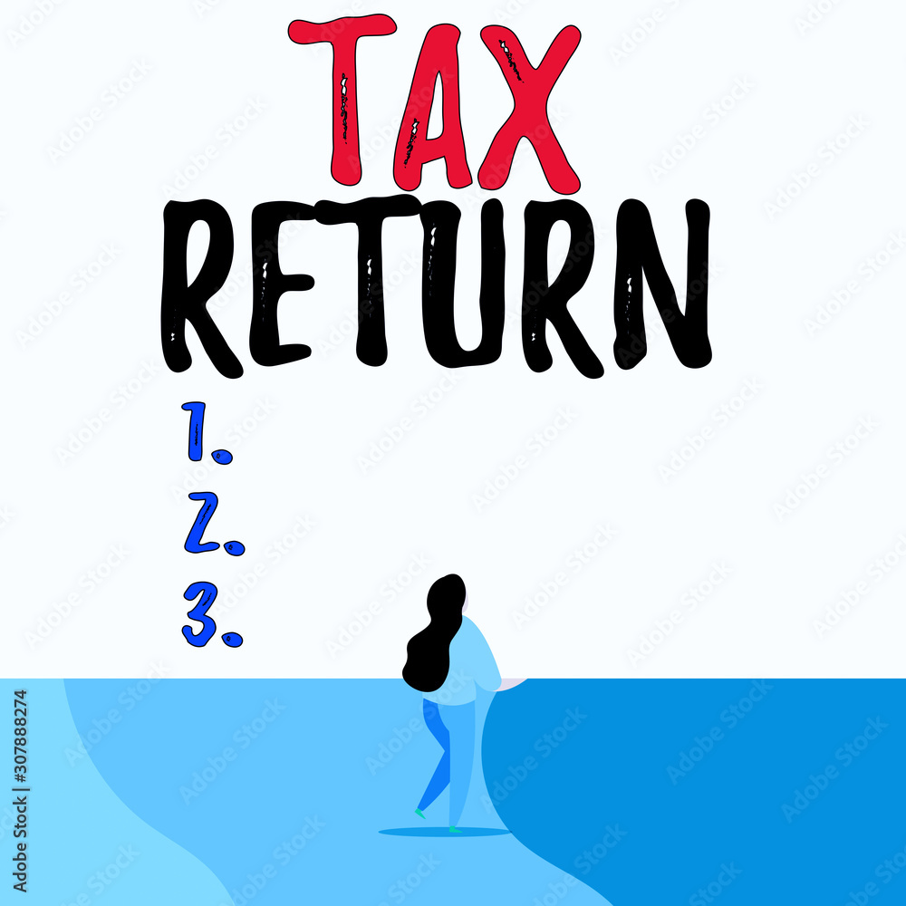 Conceptual hand writing showing Tax Return. Concept meaning Tax payer ...