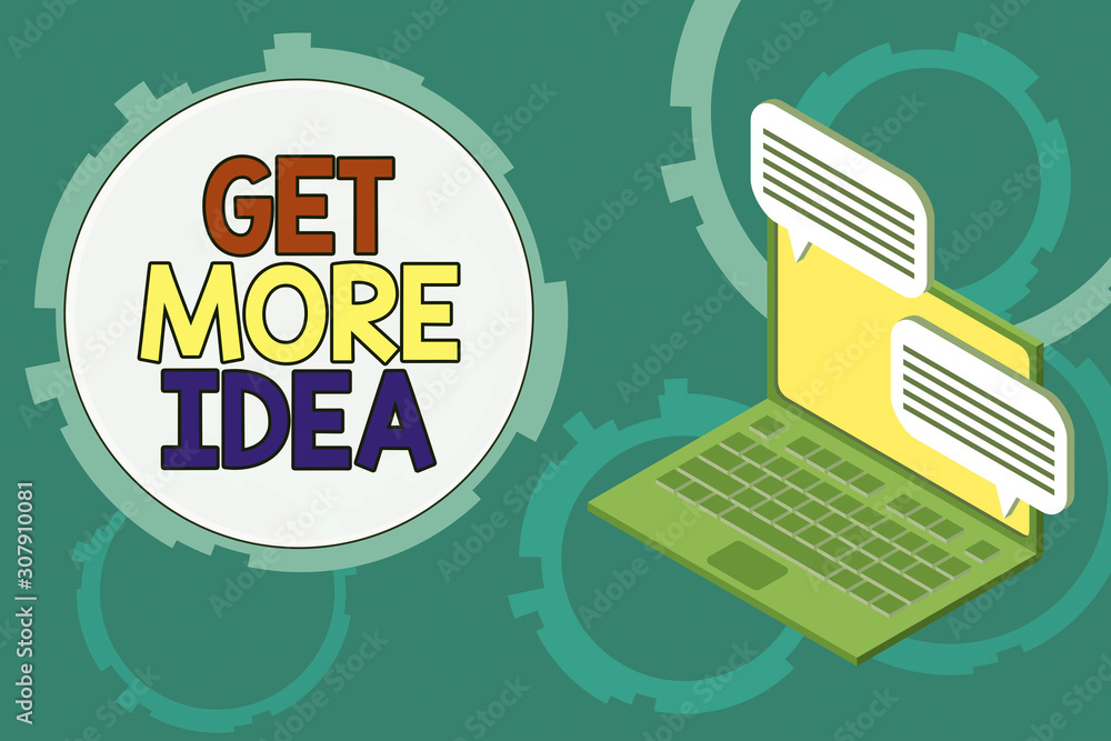 Conceptual hand writing showing Get More Idea. Concept meaning Random Input Mind Map Picture ...