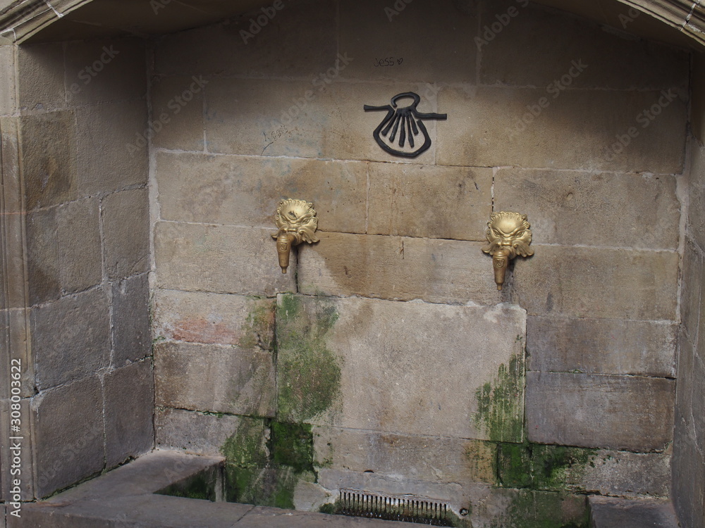 Public water tap in north of spain, El Camino de Santiago, El Camino de ...