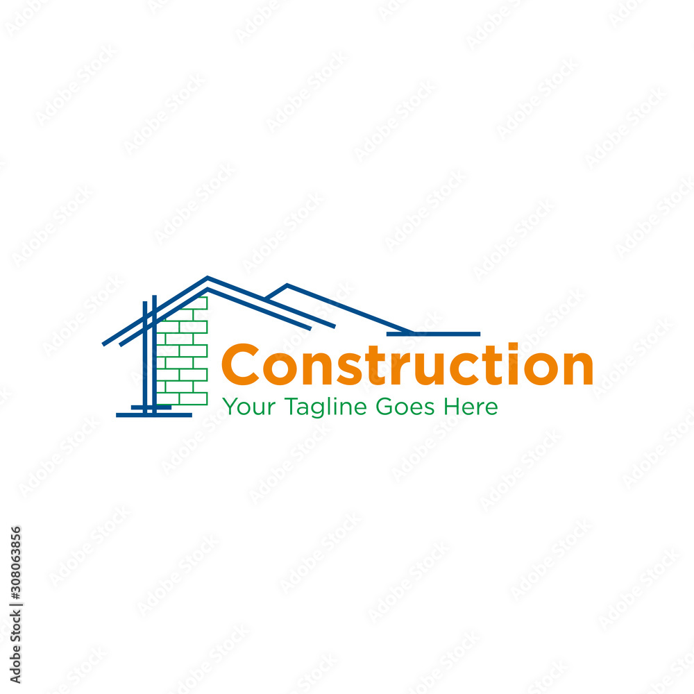 construction company logo design vector template. building company icon ...