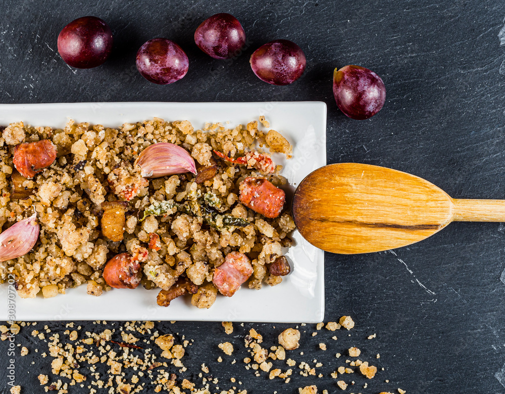 Photo Stock The migas ruleras or manchegas is a traditional meal from ...