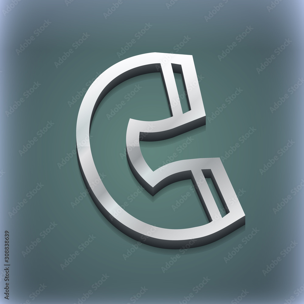 handset icon symbol. 3D style. Trendy, modern design with space for ...