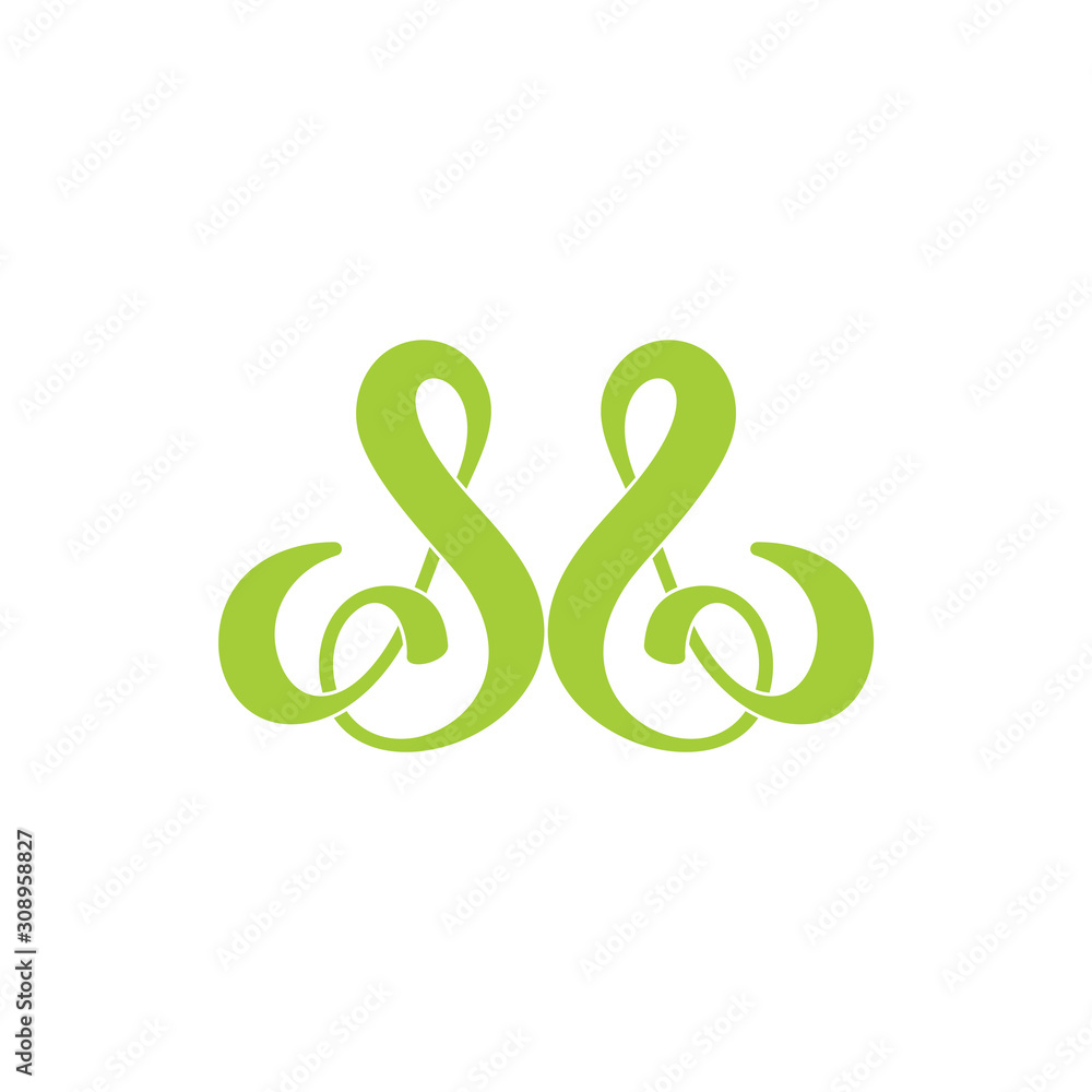 letter ss overlapping line logo vector Stock Vector | Adobe Stock