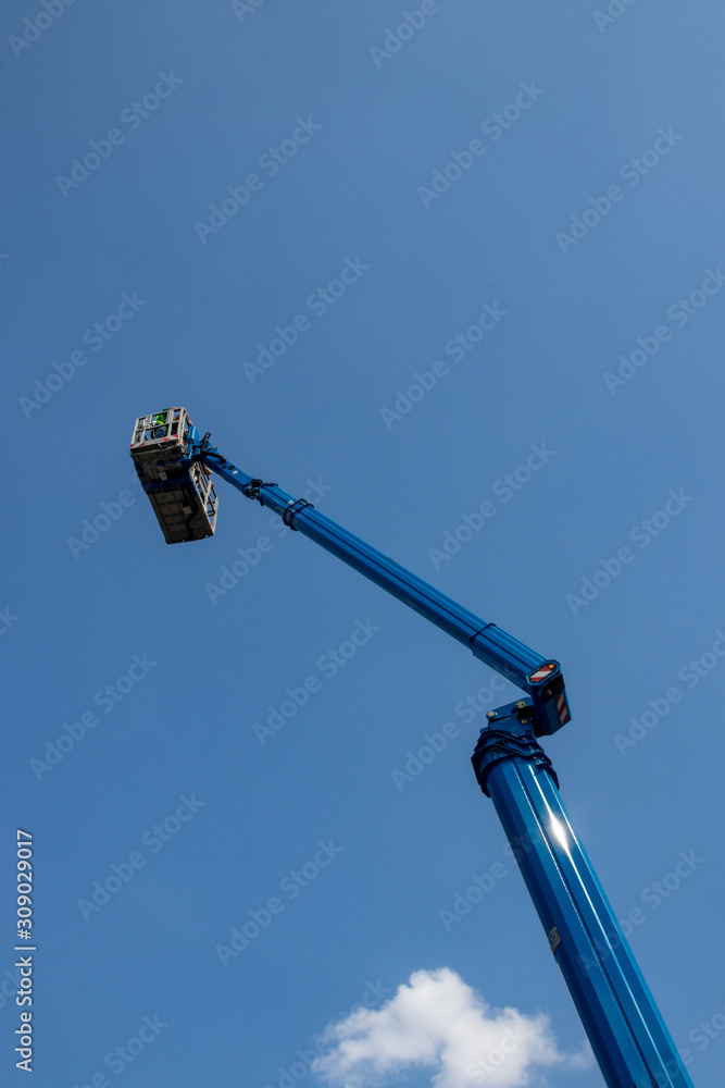 Hydraulic mobile rescue platform of a firefighting basket crane ...