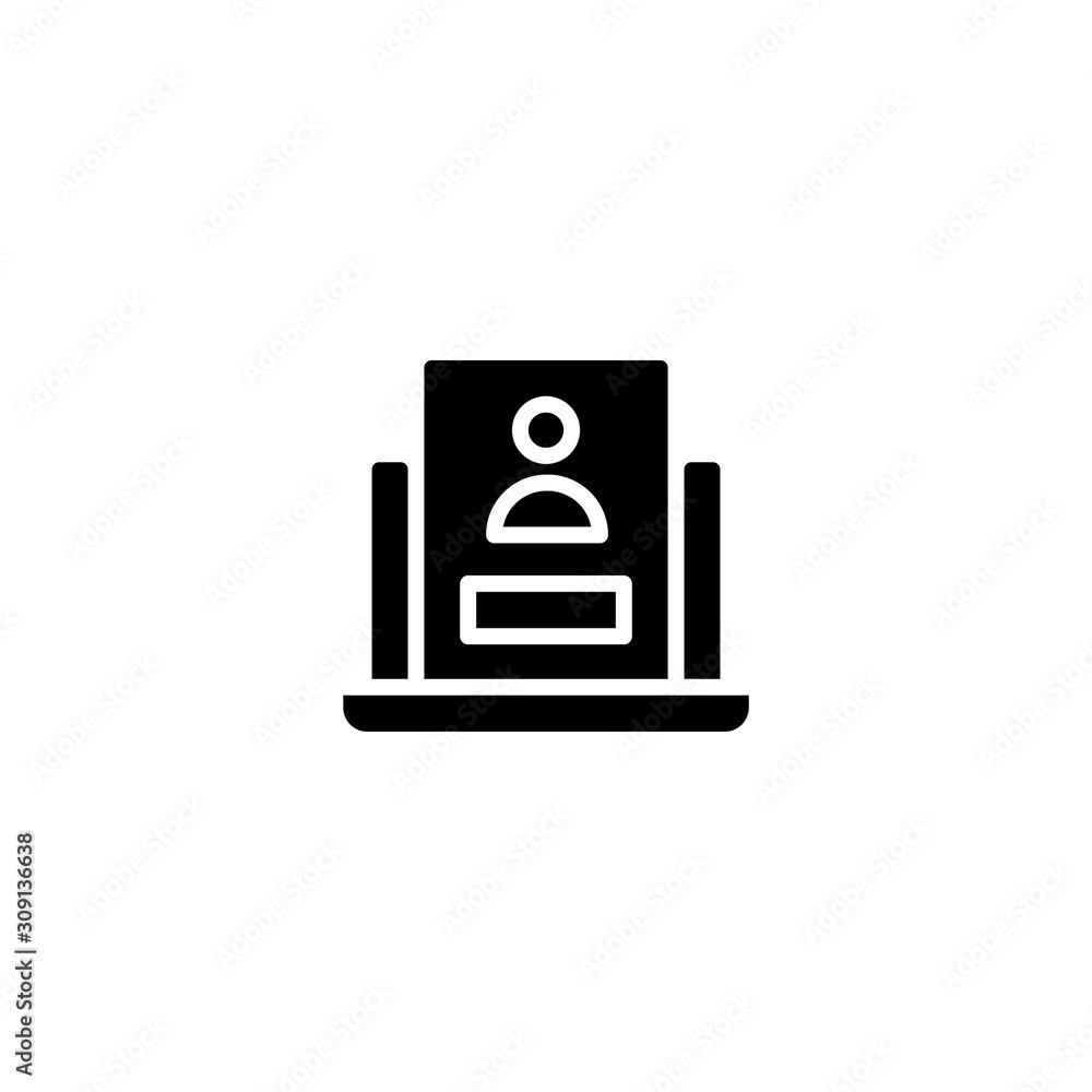 Login Icon in trendy flat style isolated on white background. Entry and ...