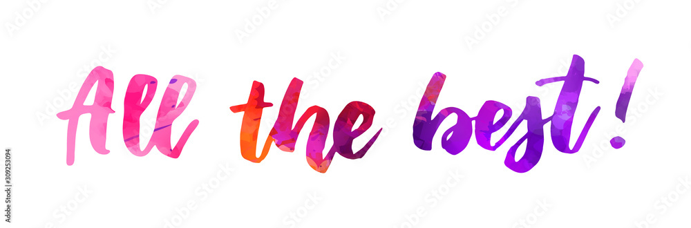 All the best calligraphy lettering Stock Vector | Adobe Stock