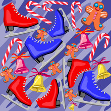 Wallpaper Gingerbread Man Skating Free Stock Photo - Public Domain Pictures
