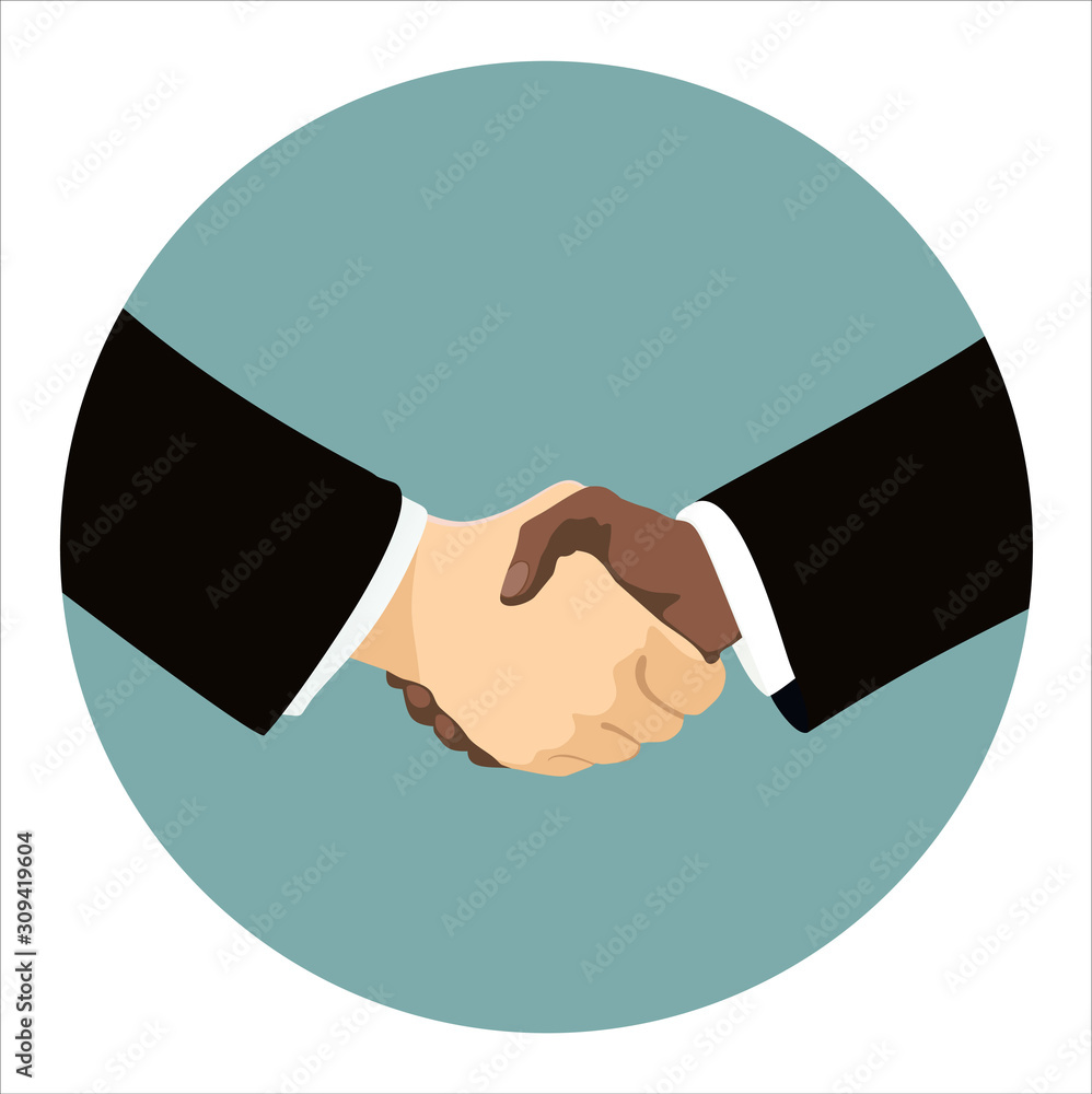 Business handshake vector graphic design for cooperation, partnership ...