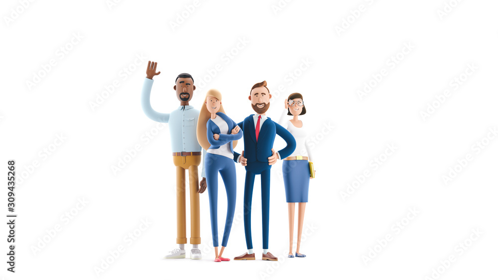 Ilustración de Stock A working team of professionals. 3d illustration ...