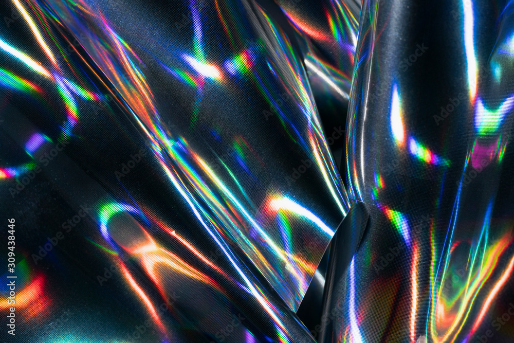 Reflection of light on holographic foils Stock Photo | Adobe Stock