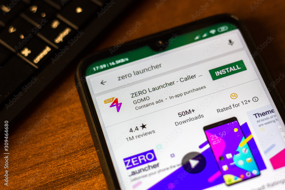 Ivanovsk, Russia - June 26, 2019: ZERO Launcher - Caller ID, Theme ...