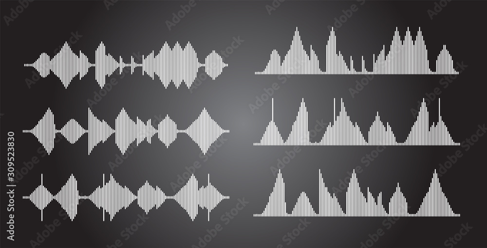 sound waves, vctor design Stock Vector | Adobe Stock