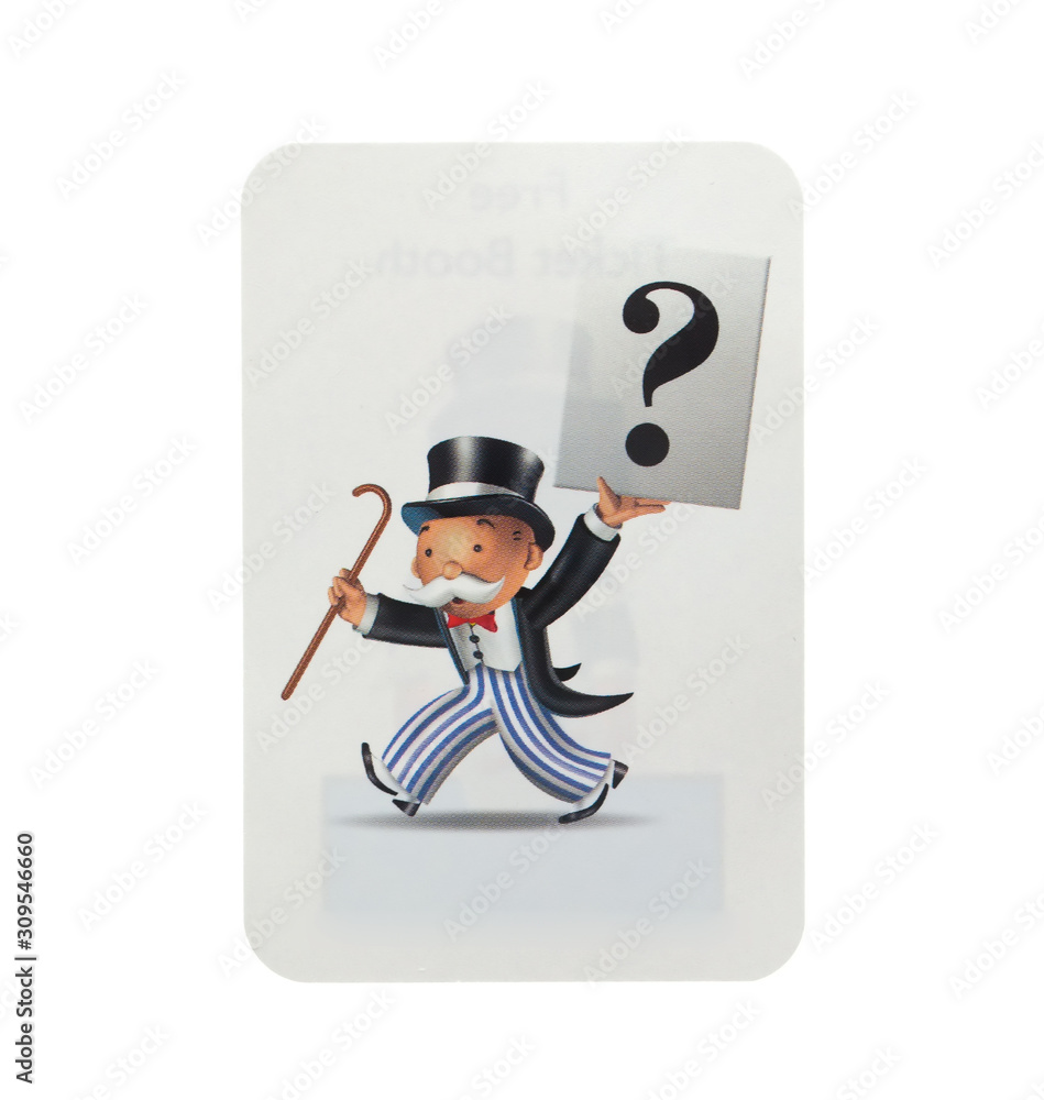 Monopoly Chance Card Stock Photo | Adobe Stock