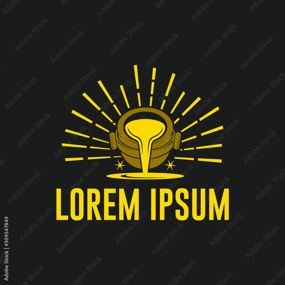 Metal Casting Logo Vector. Stock Vector | Adobe Stock